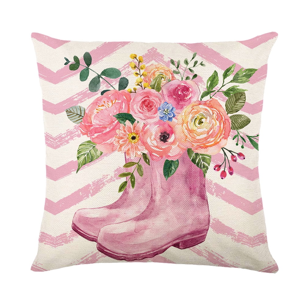 Spring Pillow Covers 18x18, Farmhouse Summer Decor Throw Pillow Covers ...
