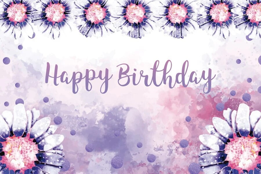 Spring Pink Flower Background Polka Dot Wonderland Dreamy Birthday ...