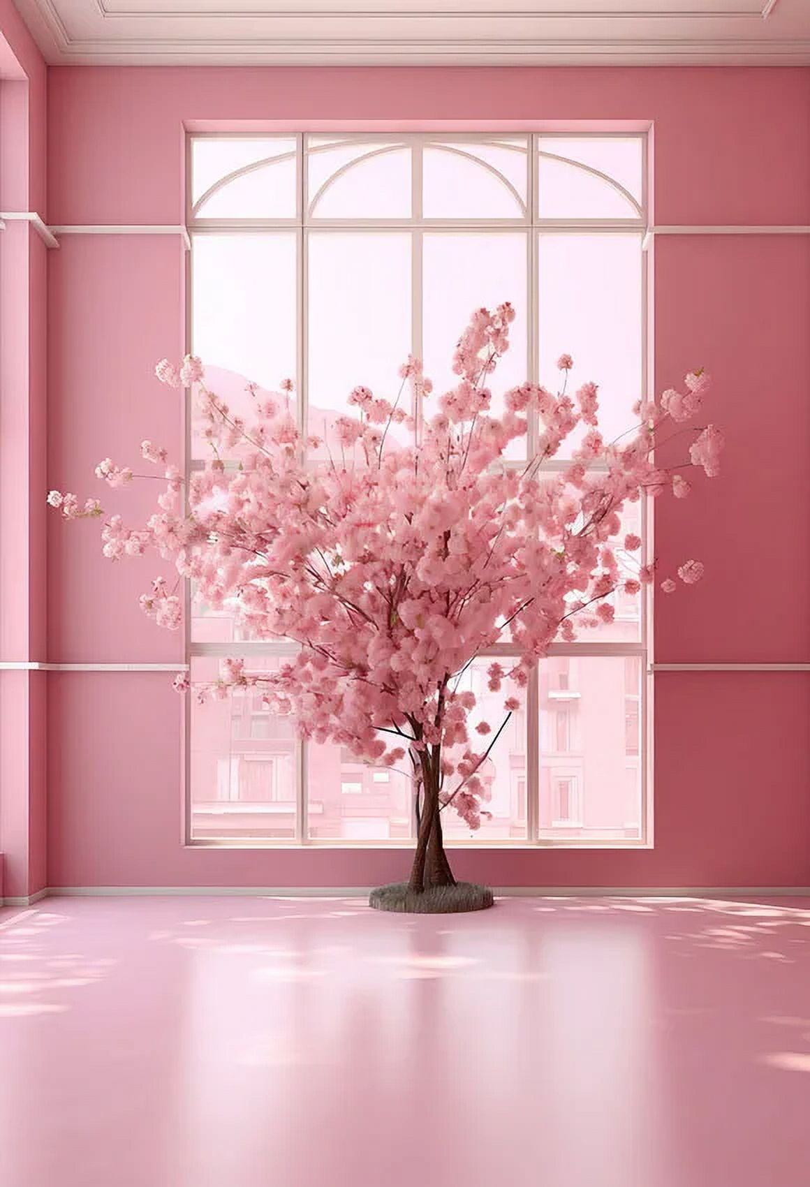 Spring Pink Indoor Window Floral Birthday Wedding Maternity Portrait r ...