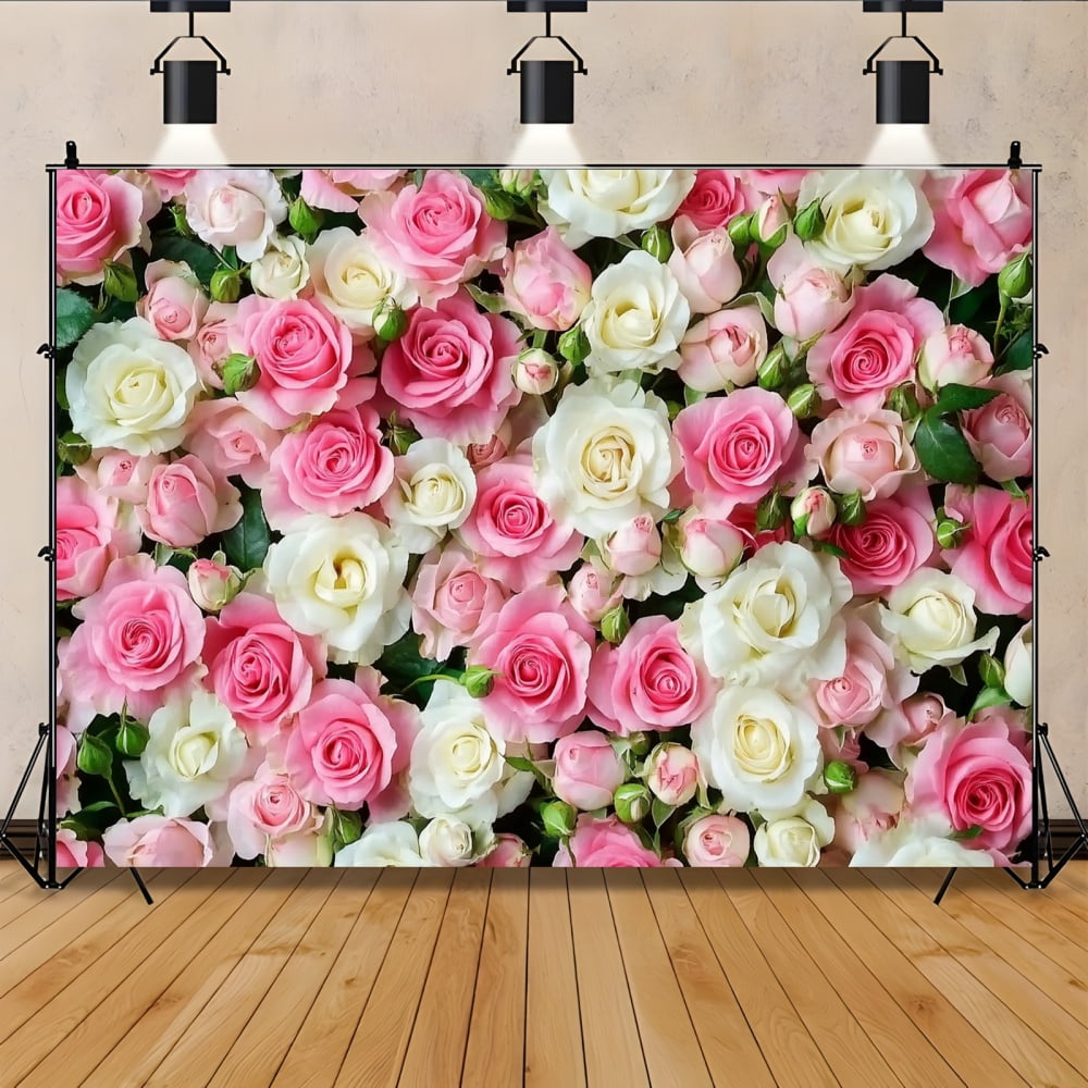 Spring Pink Rose Flower Photography Backdrops – Floral Theme for ...
