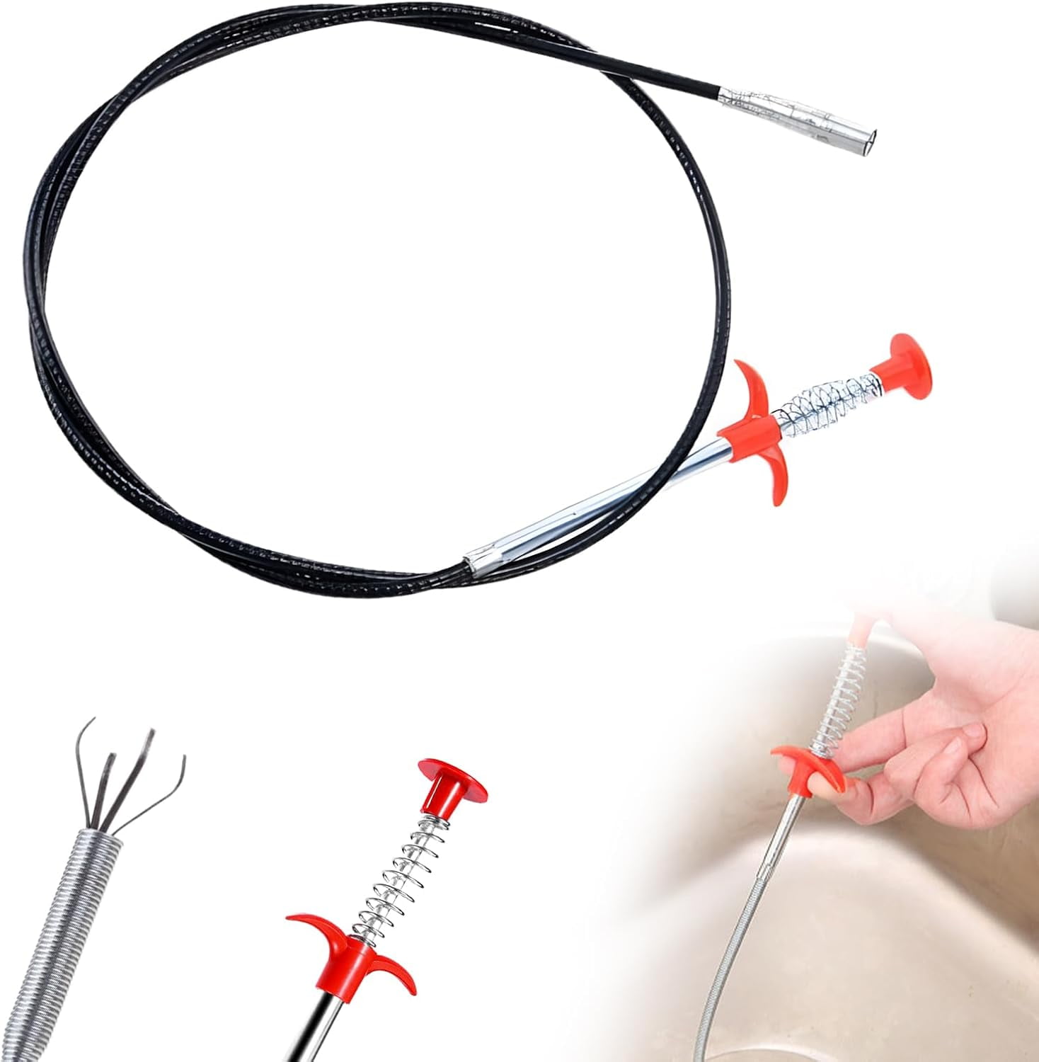 Spring Pipe Dredging Tools Drain Snake, 2025 New Drain Snake Hair Drain ...