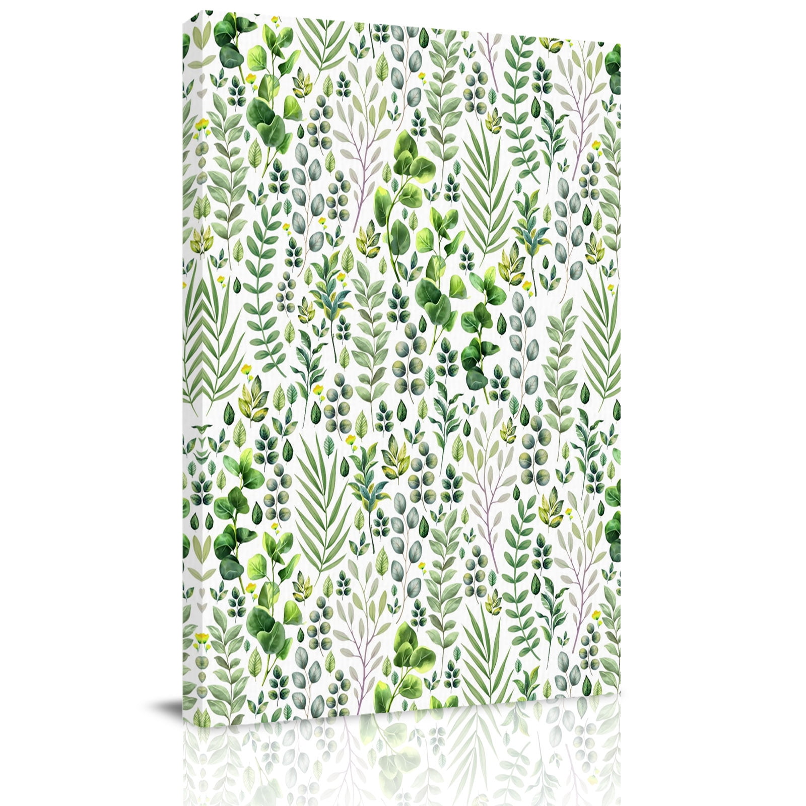 Spring Plants Canvas Wall Art for Living Room, Watercolor Gradient ...