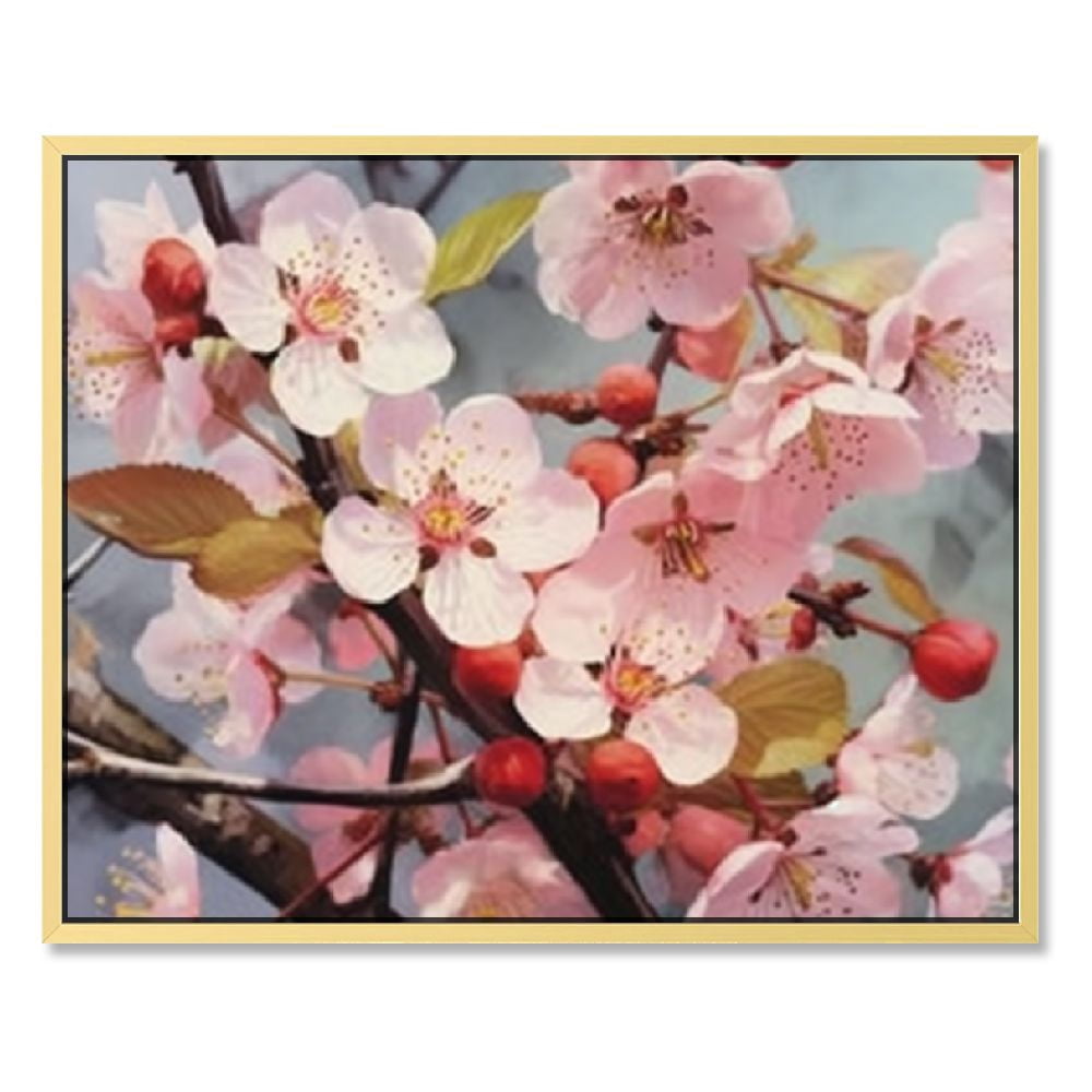 Spring Plum Blossom Oil Painting Canvas Original Design Canvas Wall Art ...