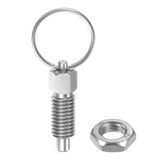 Spring Plunger with Pull Ring M10*1.5 0.79" Thread Length Pin Dia.6mm ...