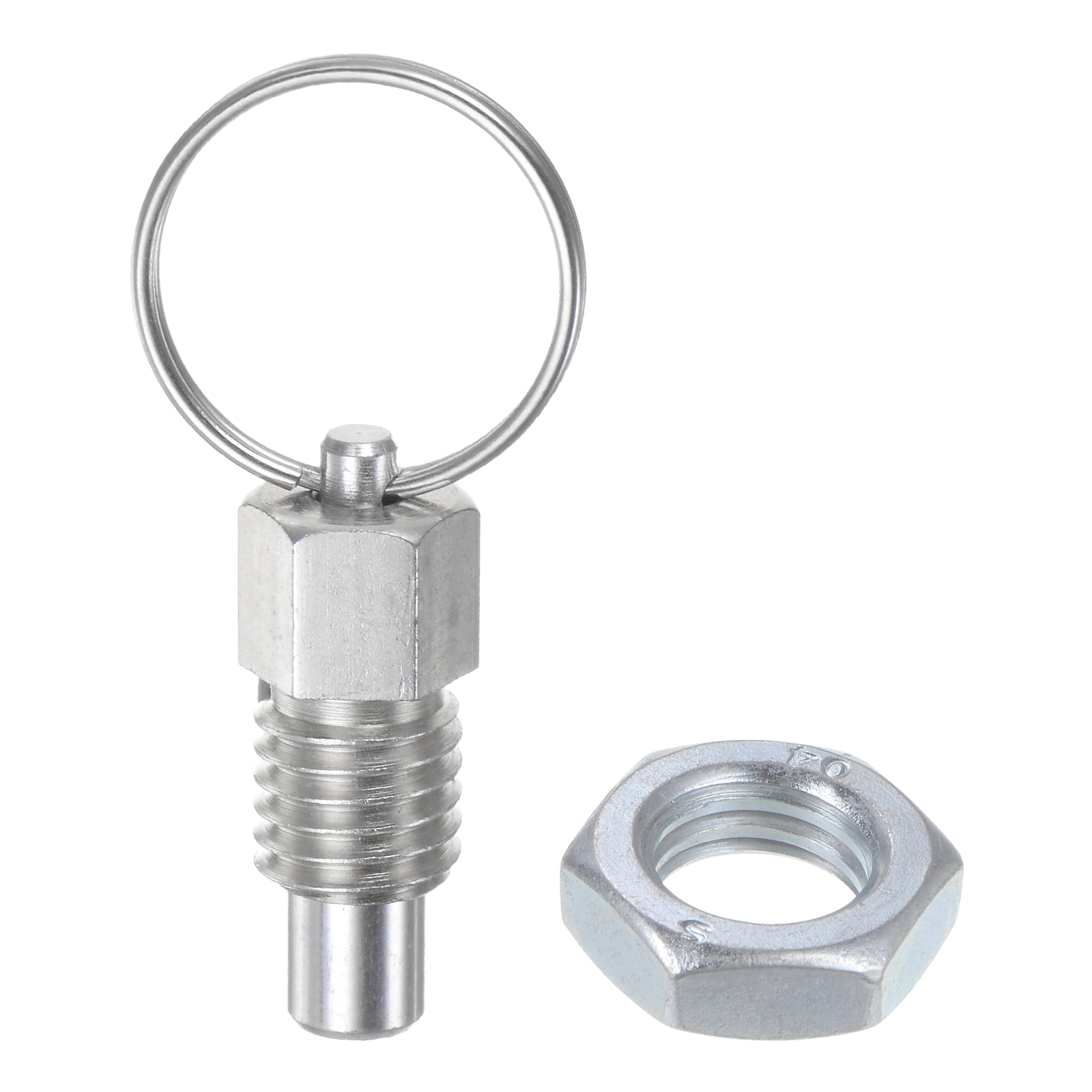 Spring Plunger with Pull Ring M12*1.75 0.51" Thread Length Pin Dia.8mm ...