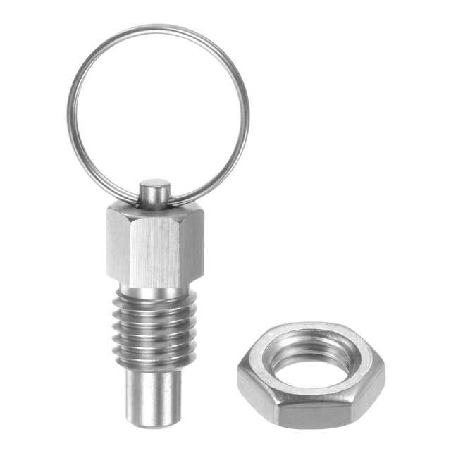 Spring Plunger with Pull Ring M12*1.75 0.51" Thread Length Pin Dia.8mm ...