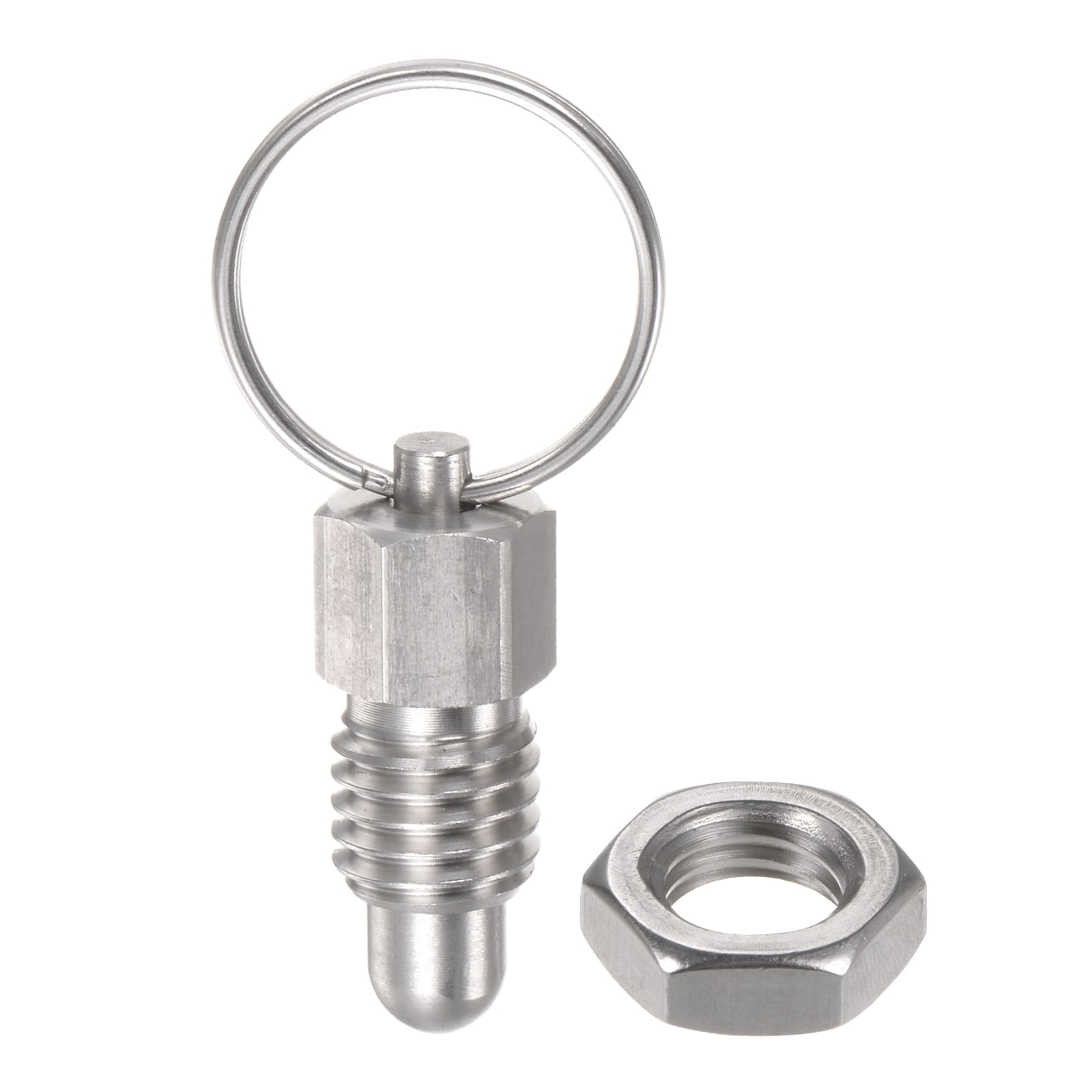 Spring Plunger with Pull Ring M12*1.75 0.51" Thread Length Pin Dia.8mm ...