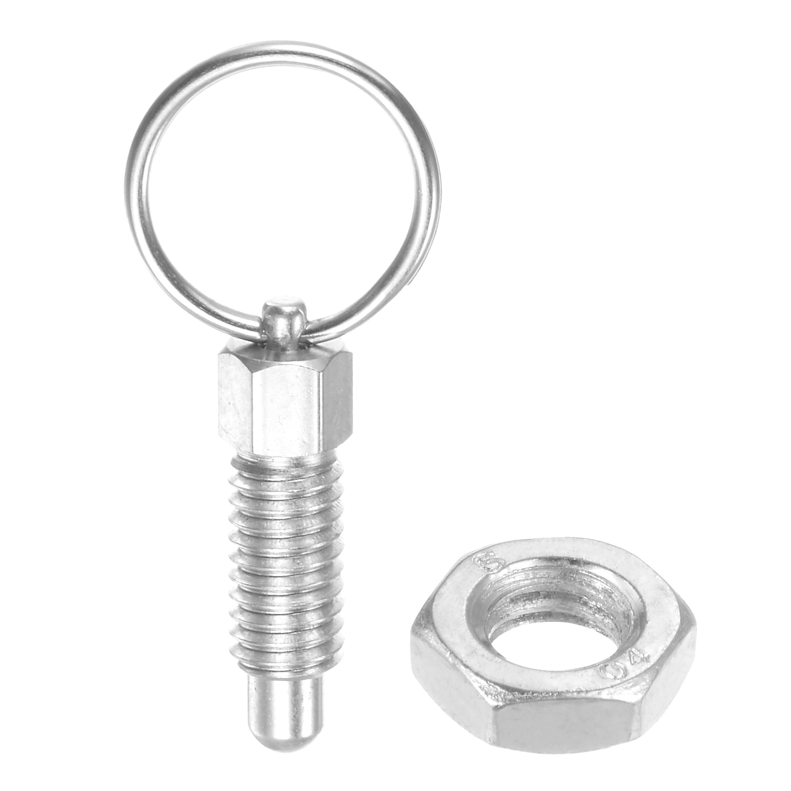 Spring Plunger with Pull Ring M6*1 0.47" Thread Length Pin Dia.4mm ...