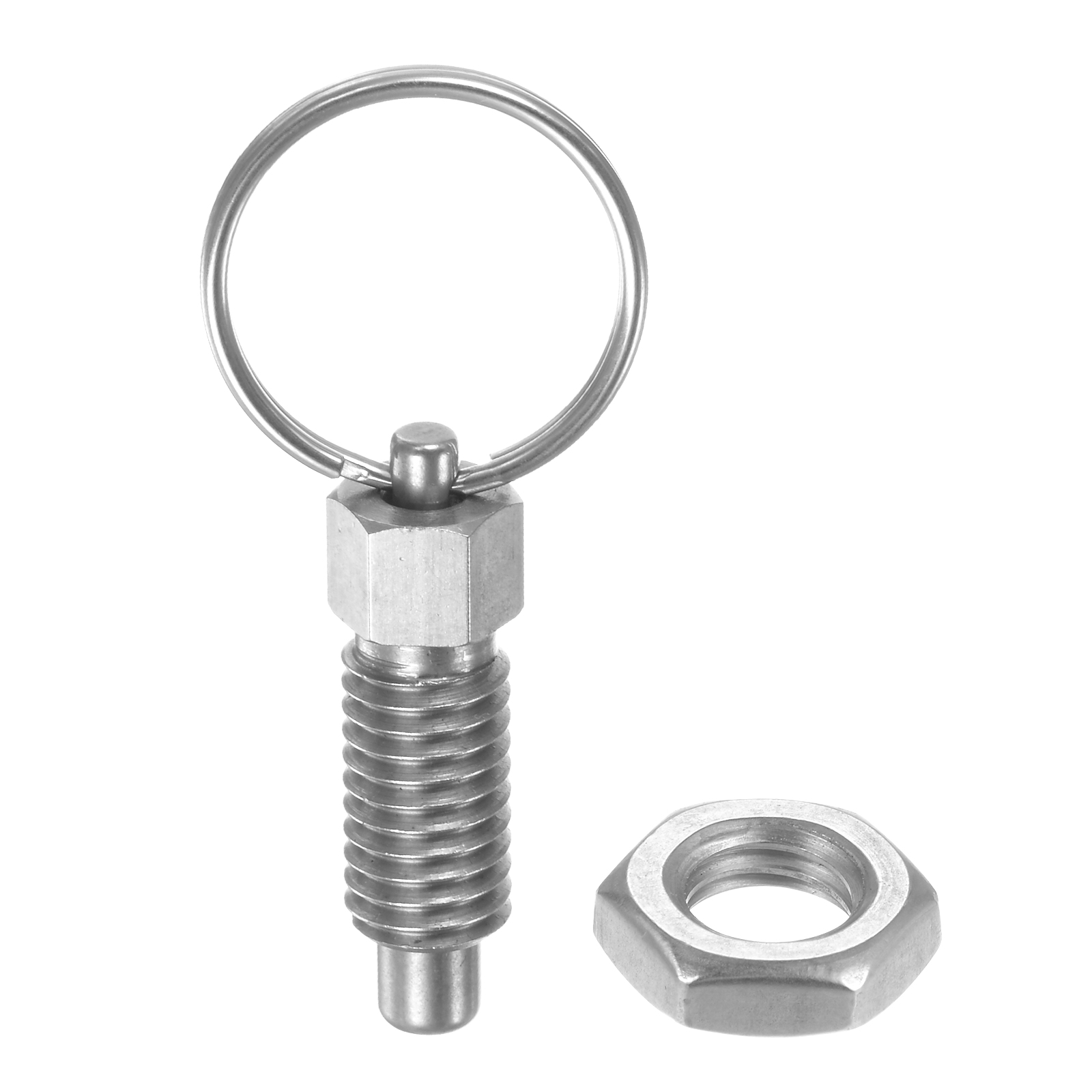 Spring Plunger with Pull Ring M8*1.25 0.63" Thread Length Pin Dia.5mm ...