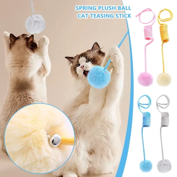 Door Hanging Cat Teaser Toy with Elastic Rope, Swing, Feather Teaser ...
