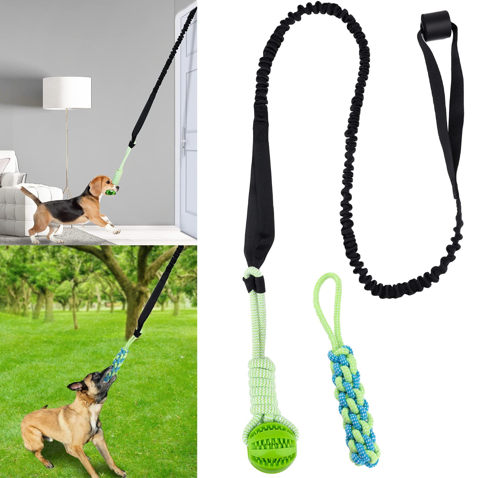 Spring Pole Dog Rope Toys,Dog Interactive Tether Tug Of War Toy,Dog ...