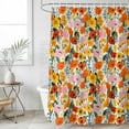 Spring Poppy Daisy Flower Shower Curtain Set, Waterproof Shower ...