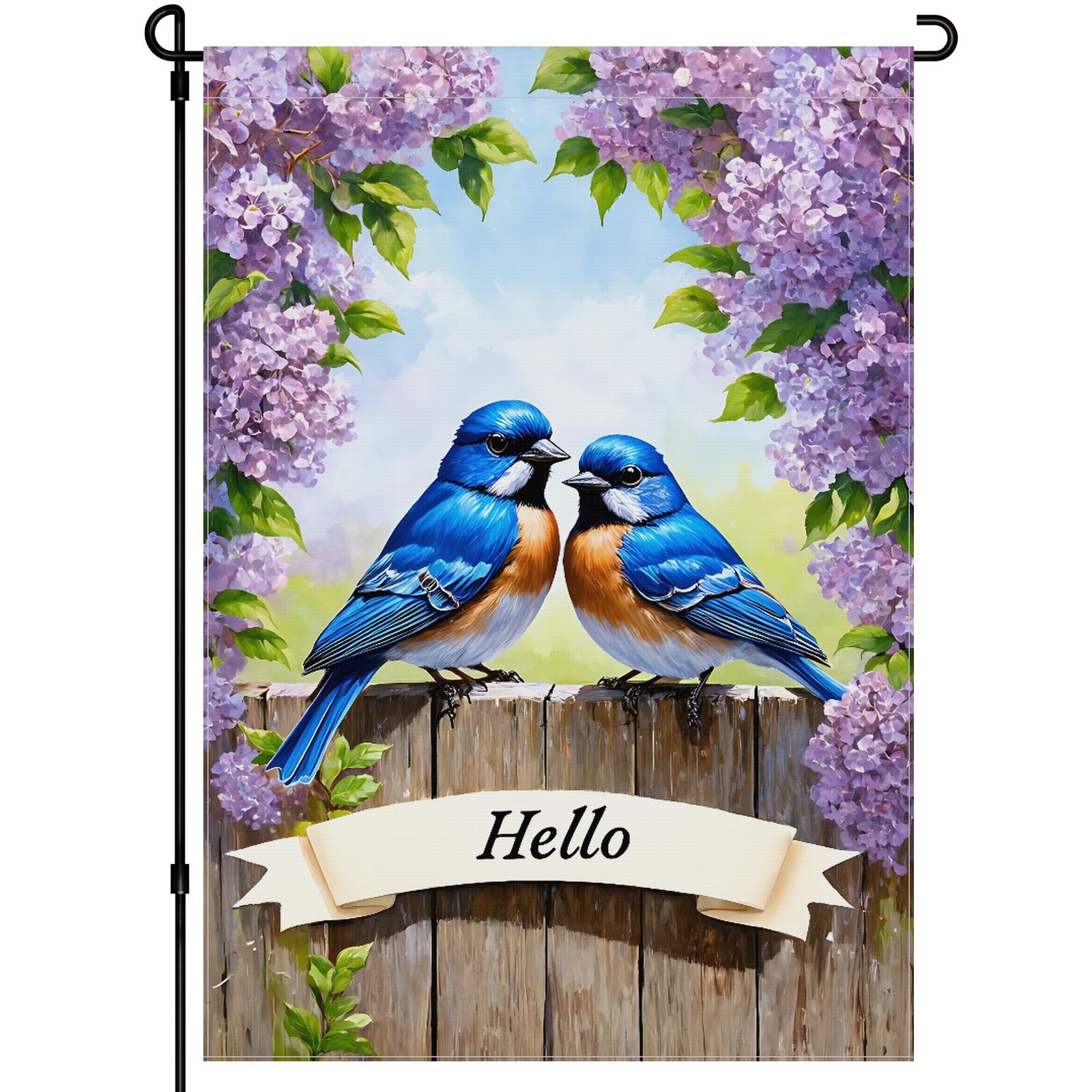 Spring Porch Flag 28x40inch, Lilac Flowers Cute Welcome Versatile Flags ...