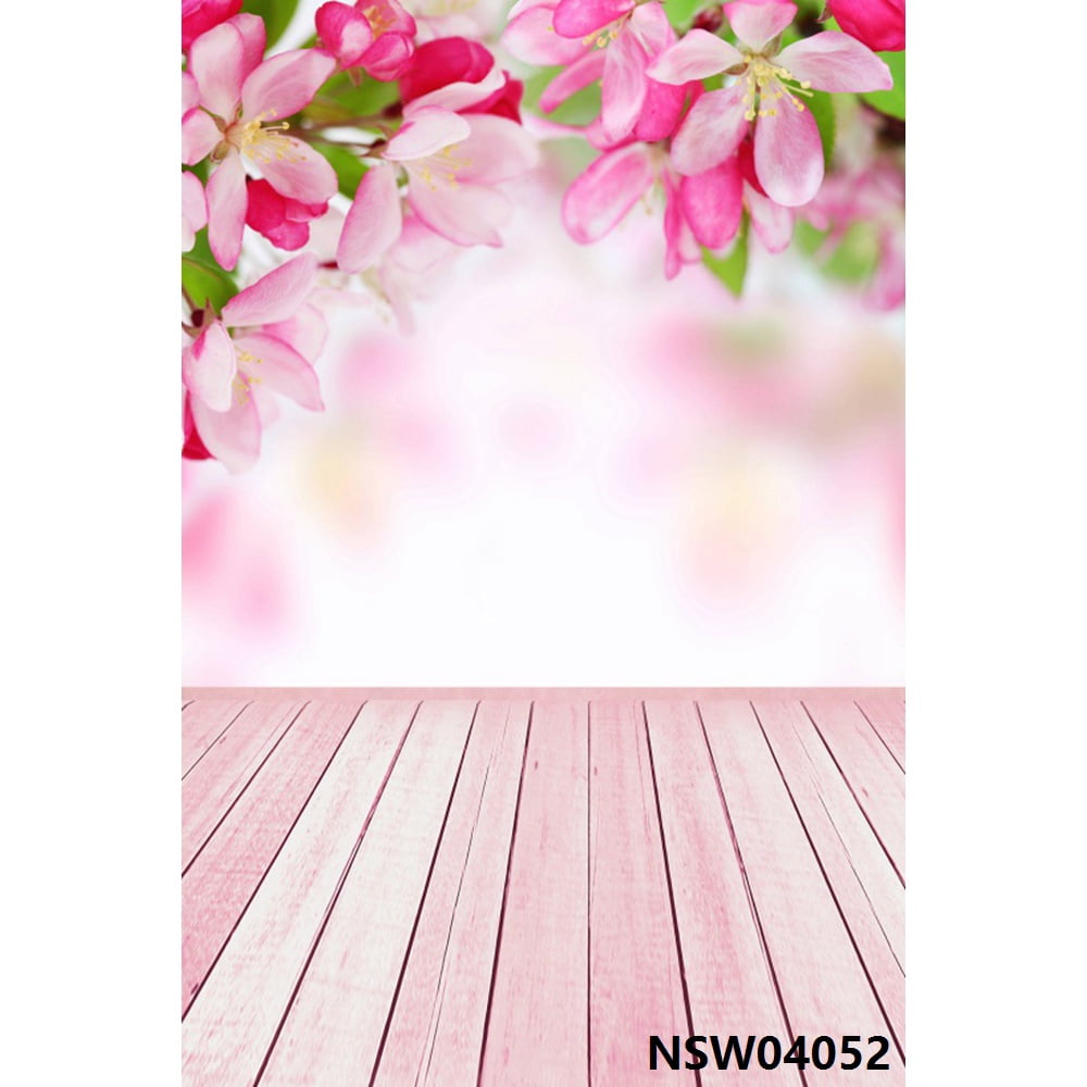 Spring Portrait Backdrops Flowers Blossom Grass Light Bokeh Wooden ...
