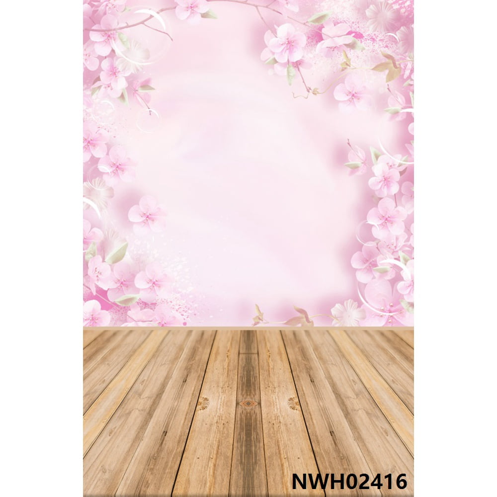 Spring Portrait Backdrops Flowers Blossom Grass Light Bokeh Wooden ...