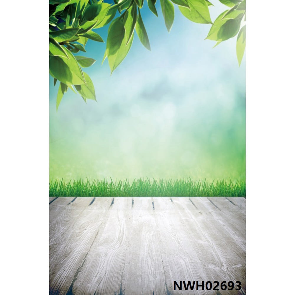Spring Portrait Backdrops Flowers Blossom Grass Light Bokeh Wooden ...