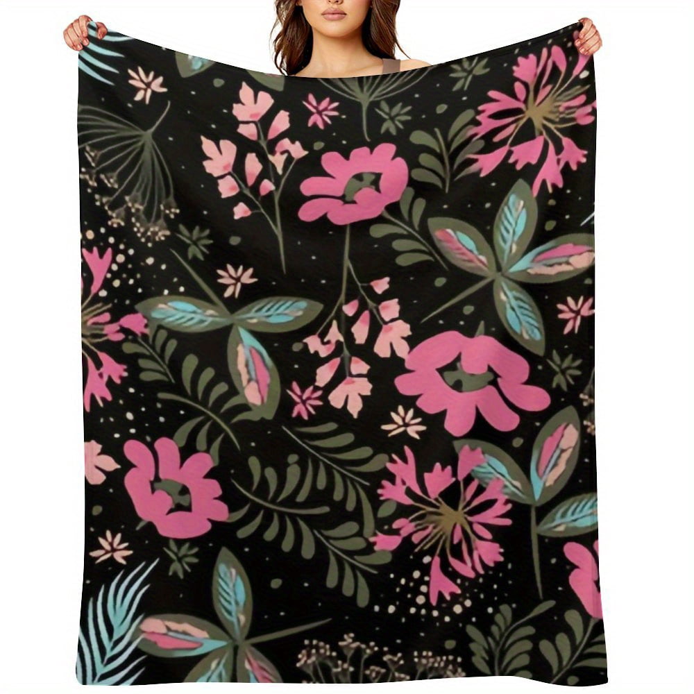 Spring Pretty Flower Blanket | Soft , Contemporary Style, Mixed Color ...