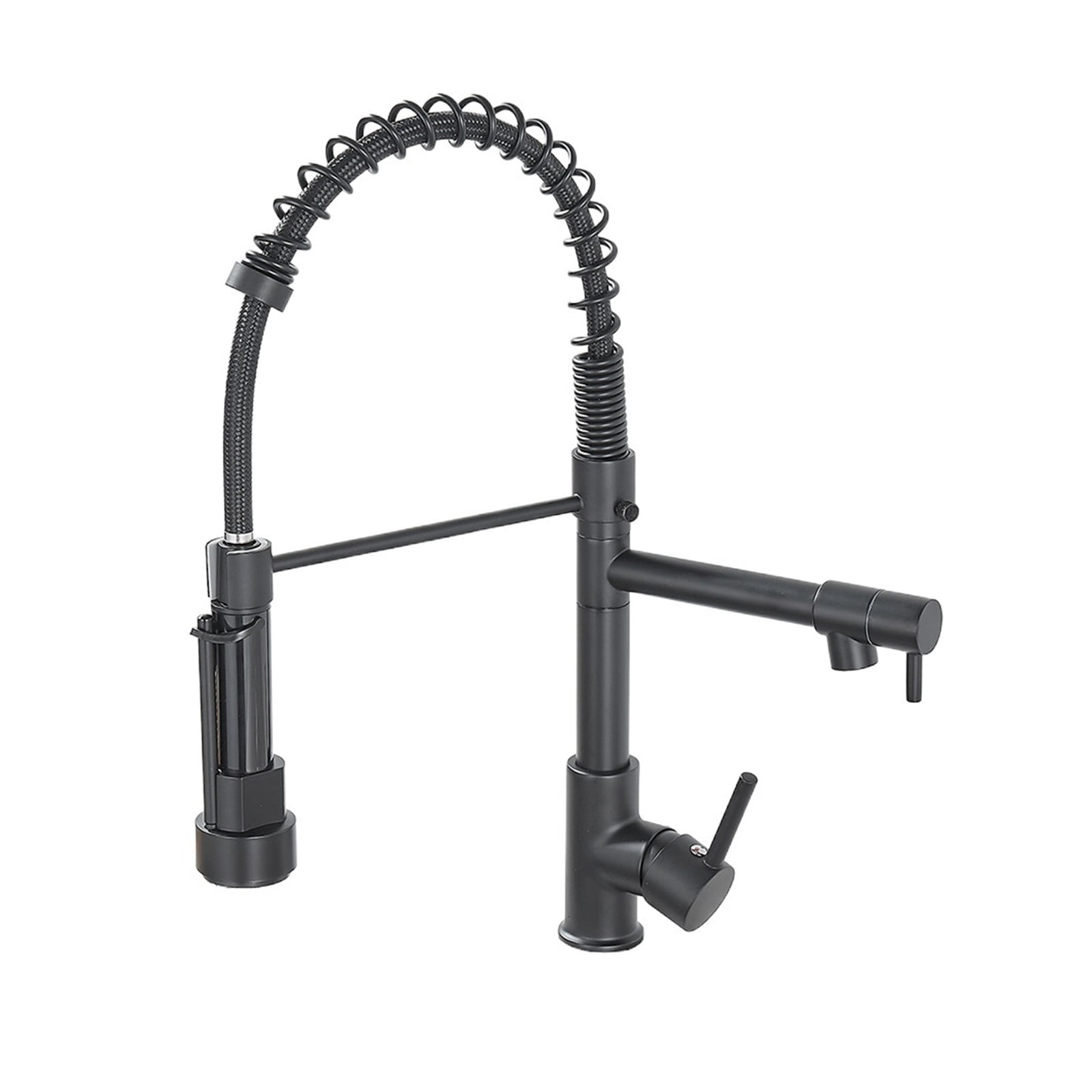 Spring Pull Down Kitchen Sink Faucet, 360 Degree Rotation Stream ...