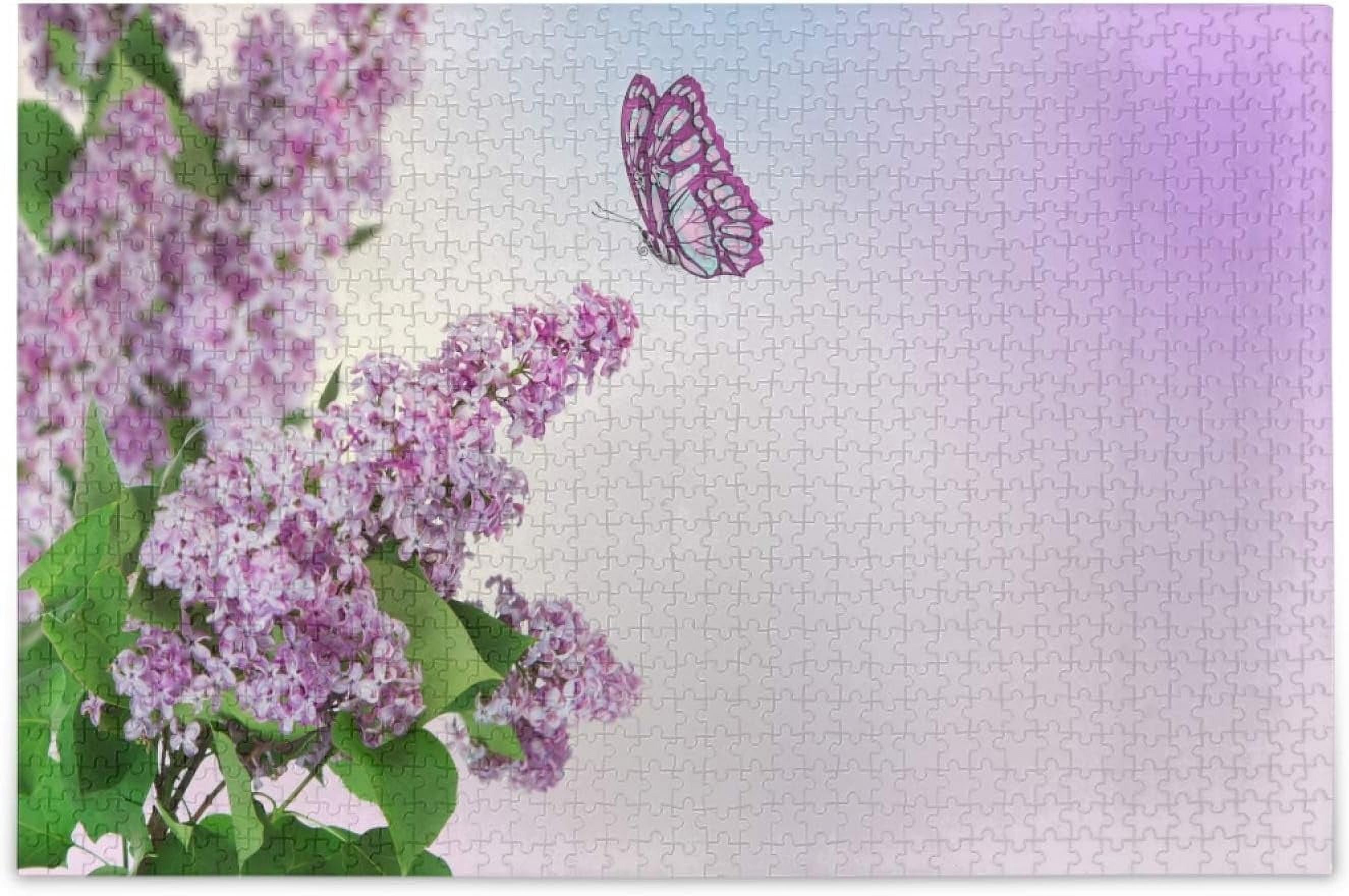 Spring Purple Lilac Flower Puzzle for Adults 500 Piece Puzzles Game DIY ...