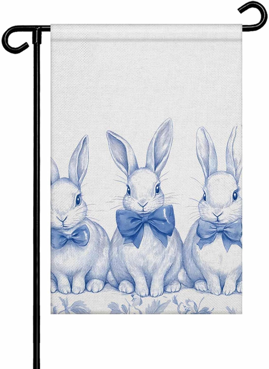 Spring Rabbit Garden Flag 12x 18 Double Side, Easter Bunny Flower ...