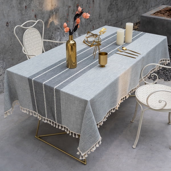 Spring Rectangle Table Cloth for Outdoor Party Linen Cotton Tablecloth ...