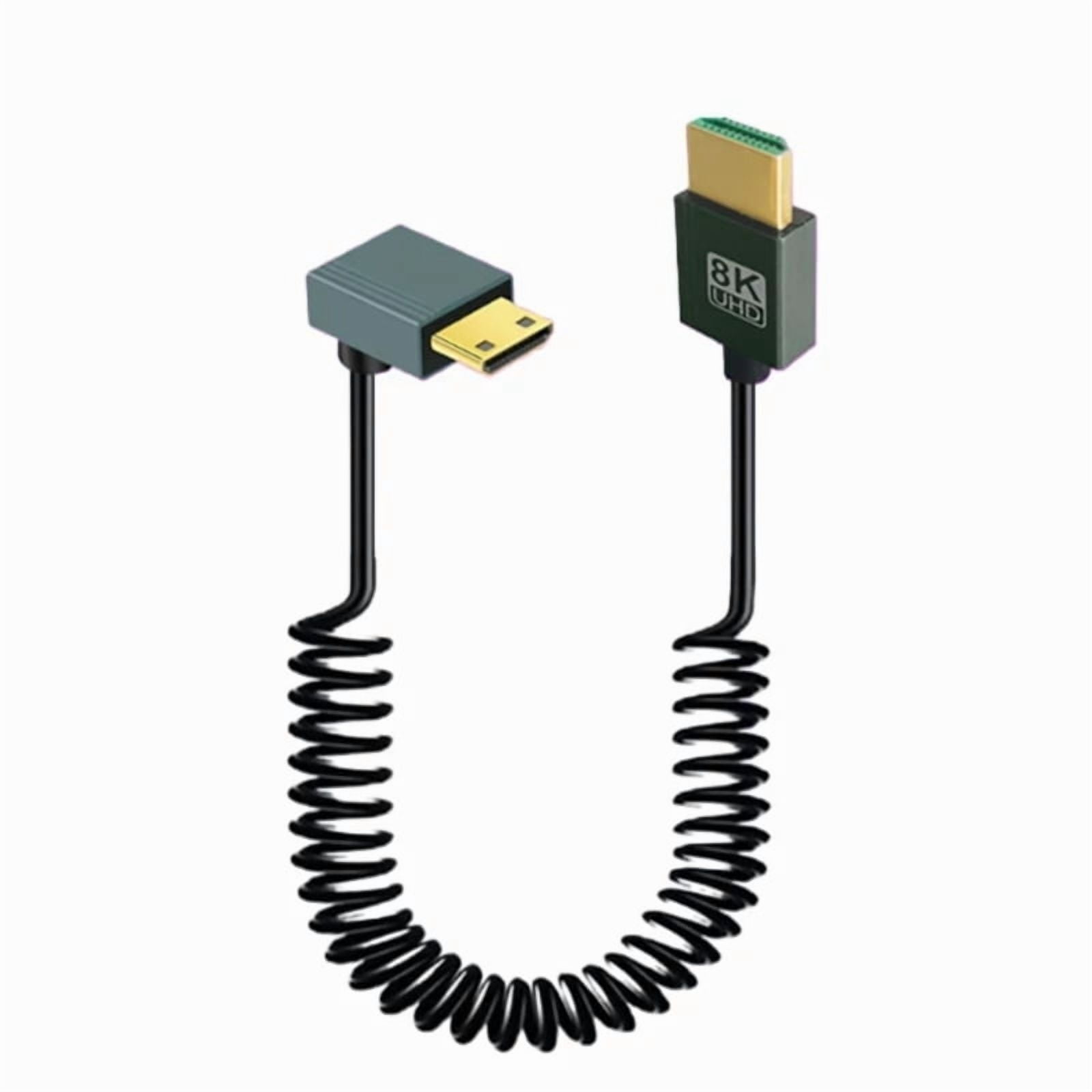 Spring Retractable HDMI to Mini HDMI Cable 8K60Hz Ultra HD for Laptops ...