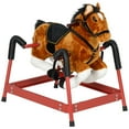 Spring Rocking Horse, Kids Ride on Horse, Plush Horse Ride-on with ...