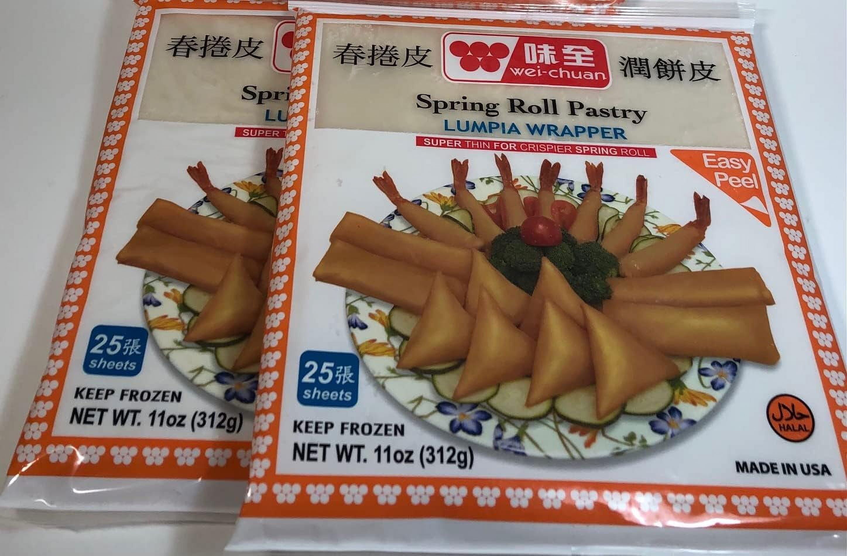 Spring Roll Pastry Lumpia Wrapper 11 Oz / 25 per Pack (2-Pack ...