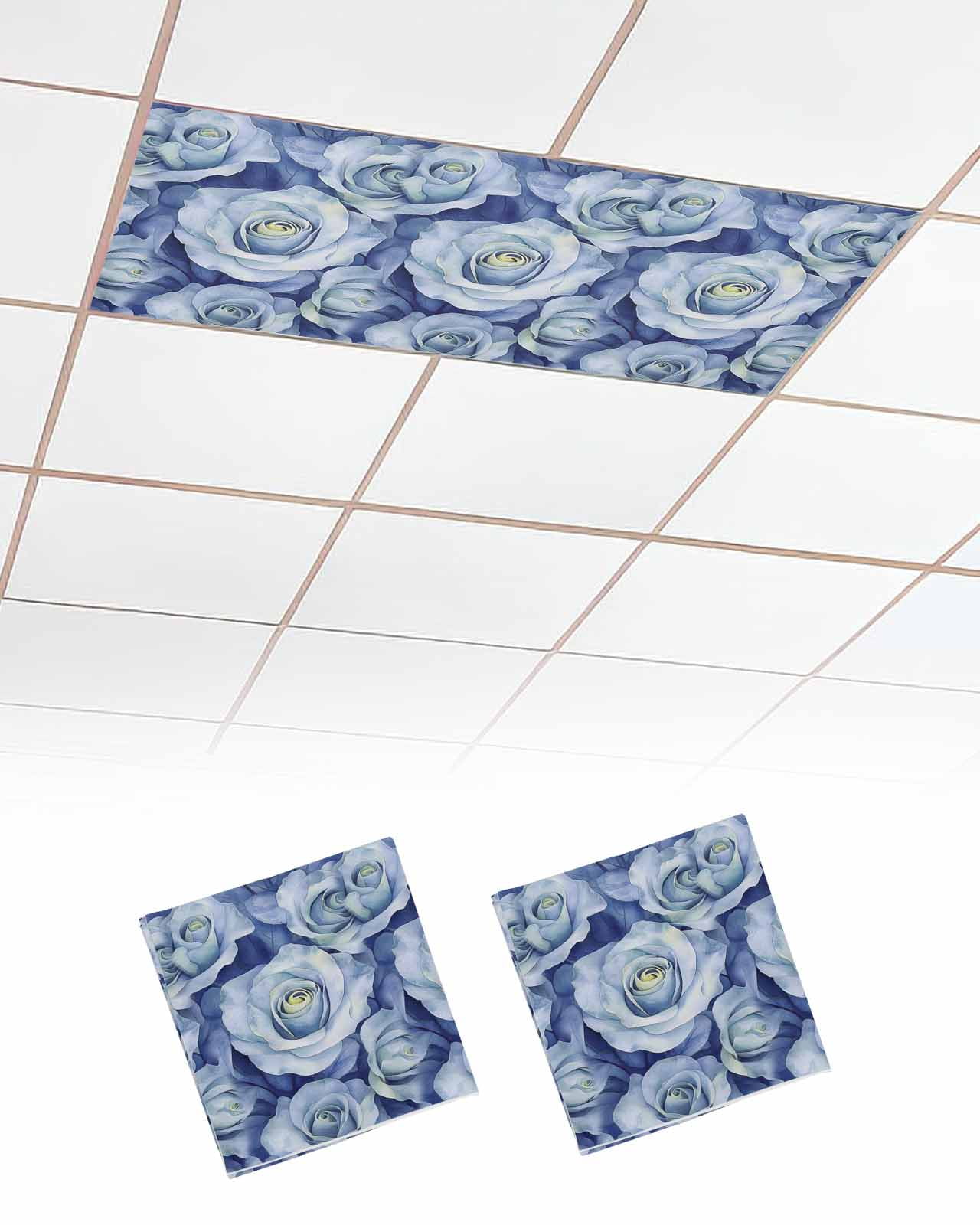 Spring Rose Flower Fluorescent Light Covers for Ceiling Lights 4x2 feet ...