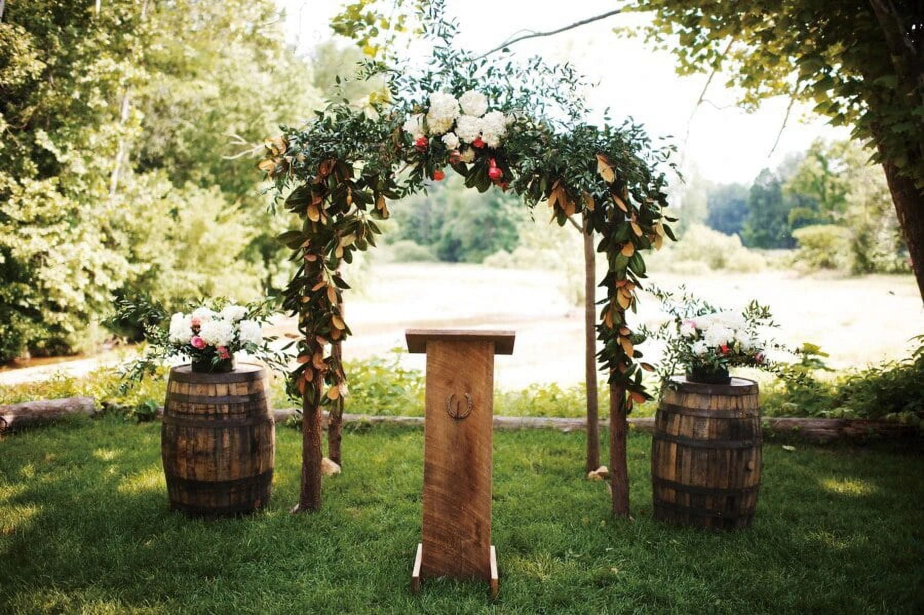 Spring Rustic Engagement Ceremony Backdrop Flower Wooden Arch ...