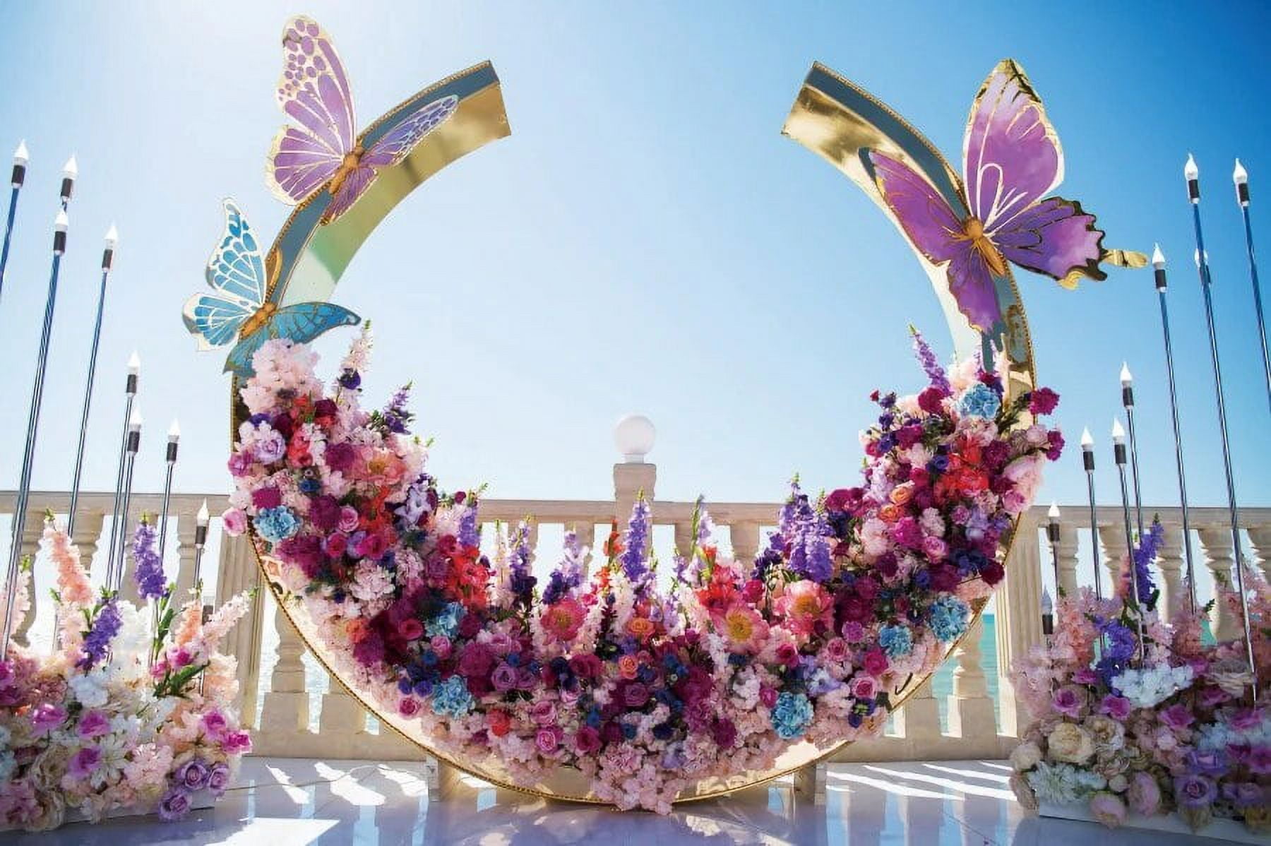 Spring Rustic Engagement Ceremony Backdrop Flower Wooden Arch ...