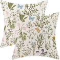 Spring Sage Green Pillow Covers 20 X 20 Inch Set of 2, Wild Flower ...