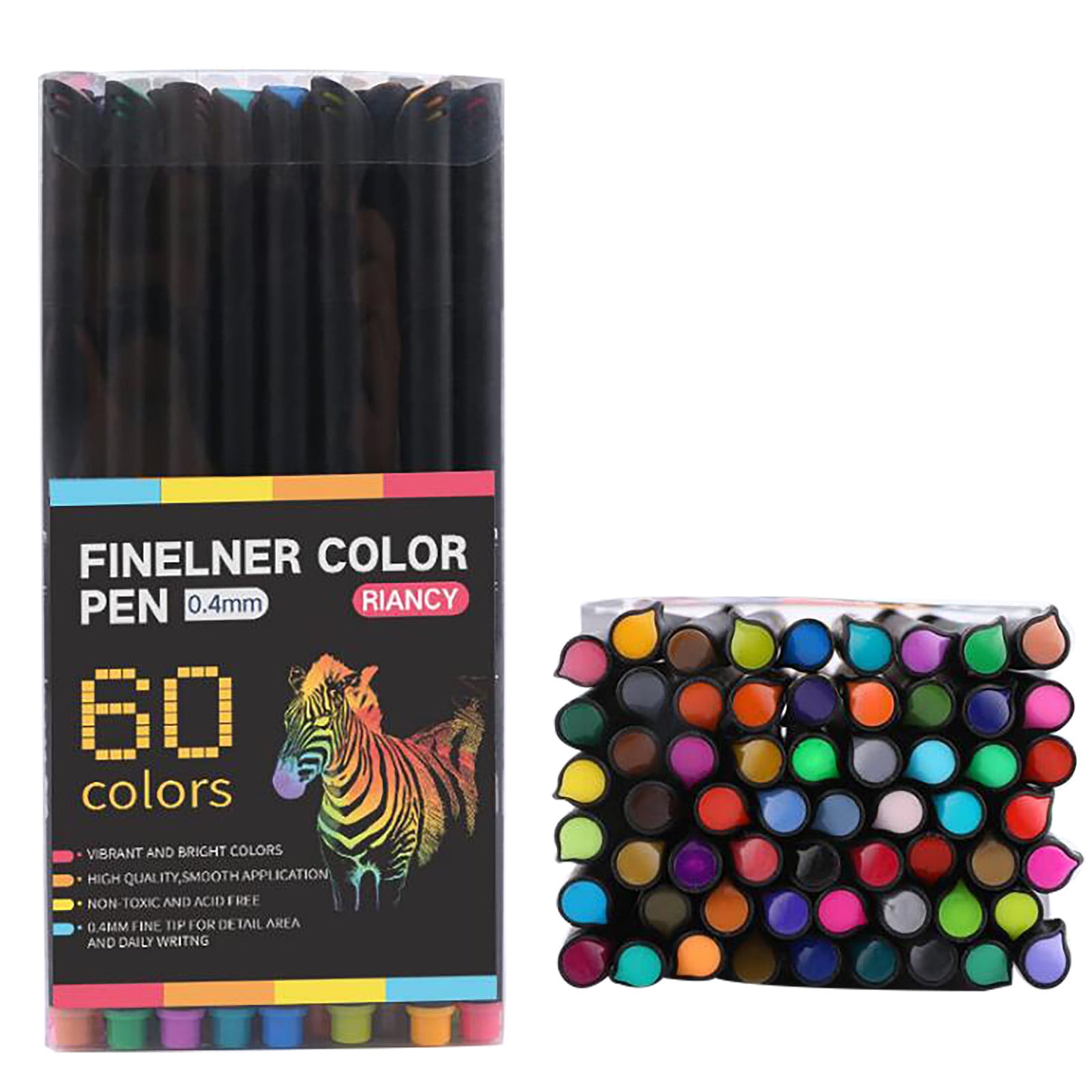 Micro Pen,60 Colors Waterproof Ink 0.20mm Fine Tip FineLiner Pens for ...