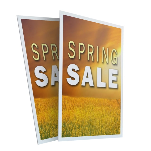Spring Sale (2-PACK) 24" x 36" Plastic Signs | Sign Insert 4mm ...