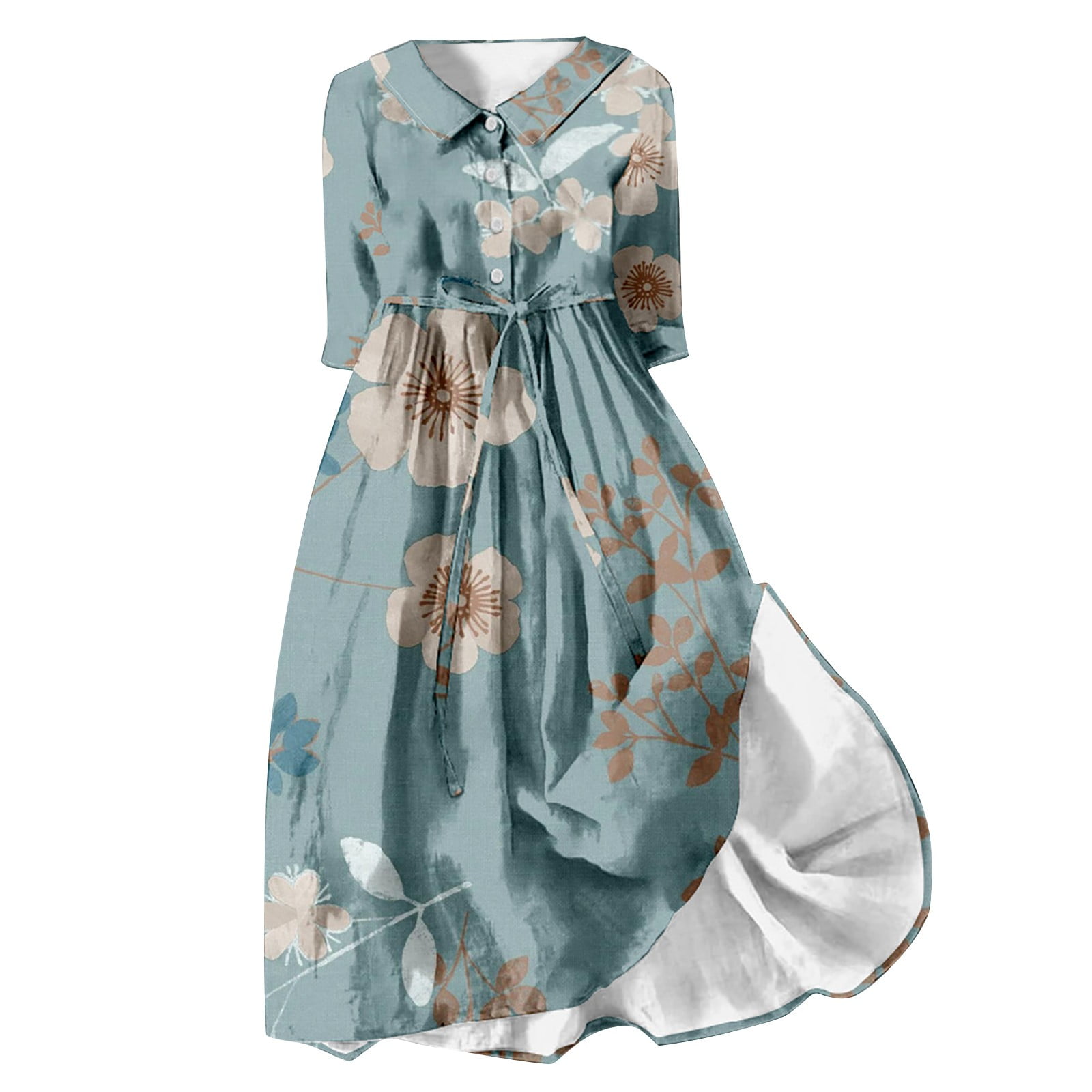 Spring Sale 2024！Hontri Dresses for Women 2024 Women's Casual Art ...