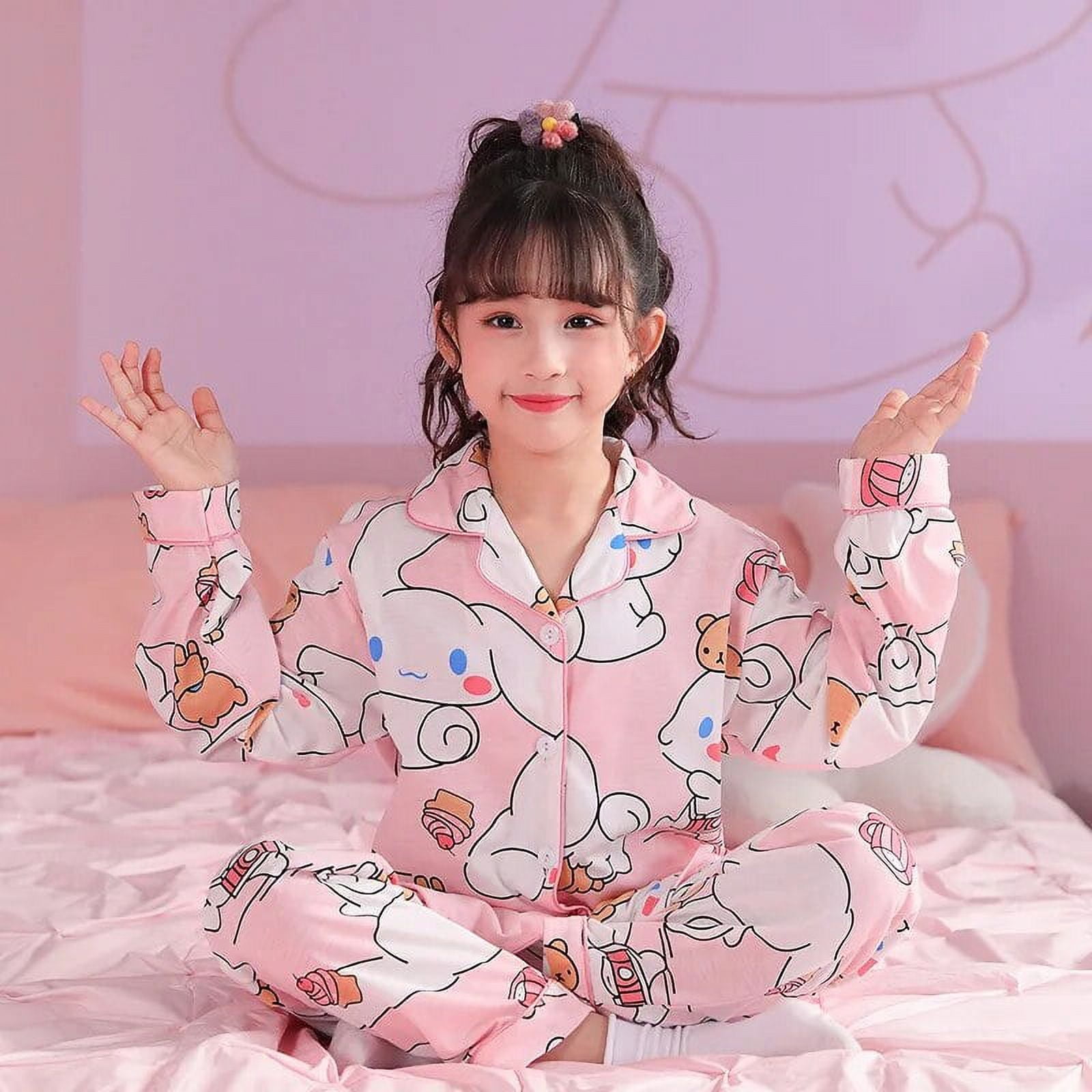 Spring Sanrio Plush Kuromi Pajamas Cinnamoroll Doll Cotton Set Kawaii ...