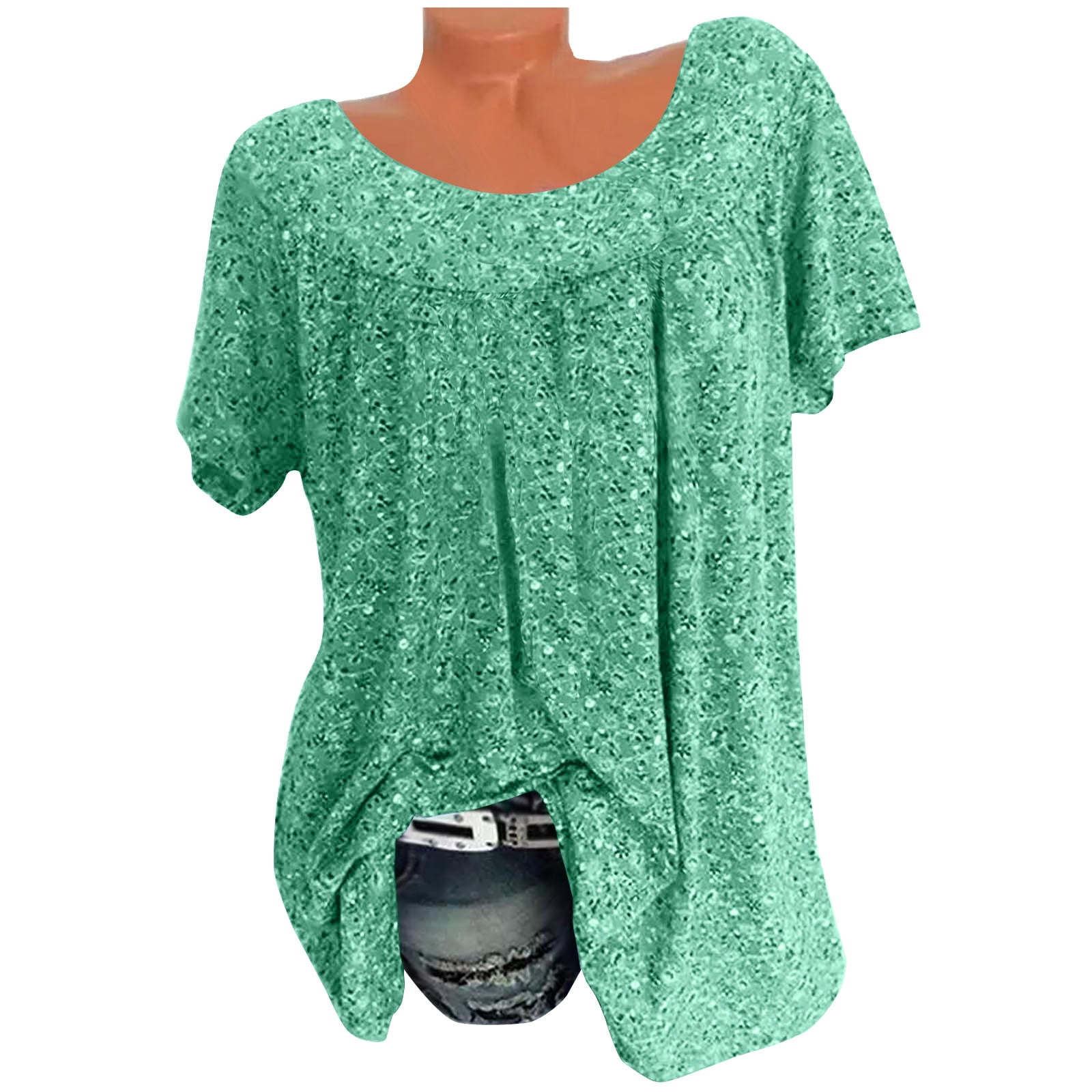Spring Saving Clearance!Samickarr Plus Size Summer Tops For Women ...