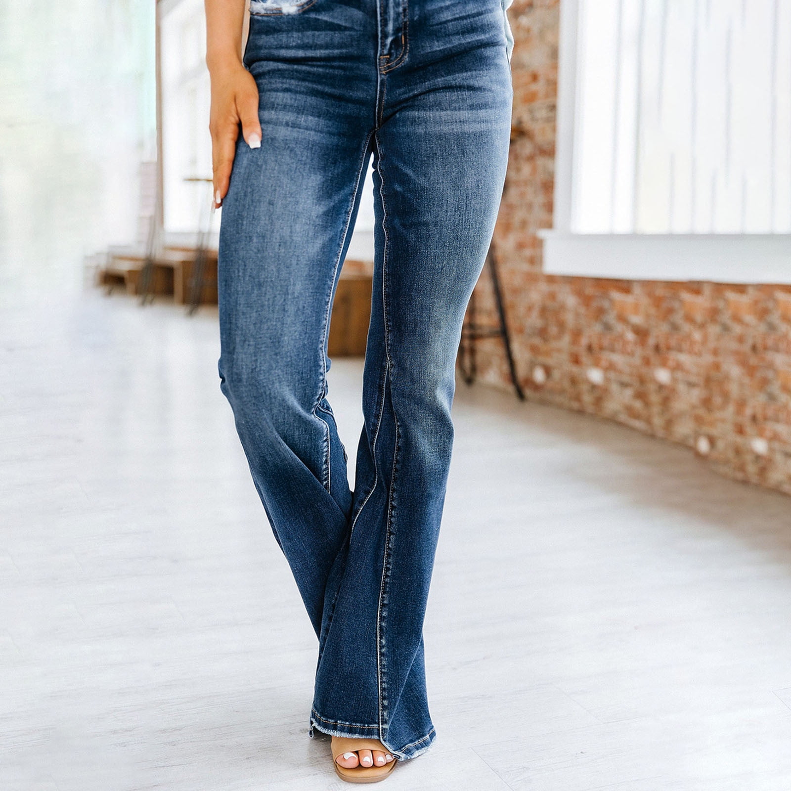 Spring Saving GaThRRgYP Womens Pants Deals,Women's Casual Elastic Bell ...