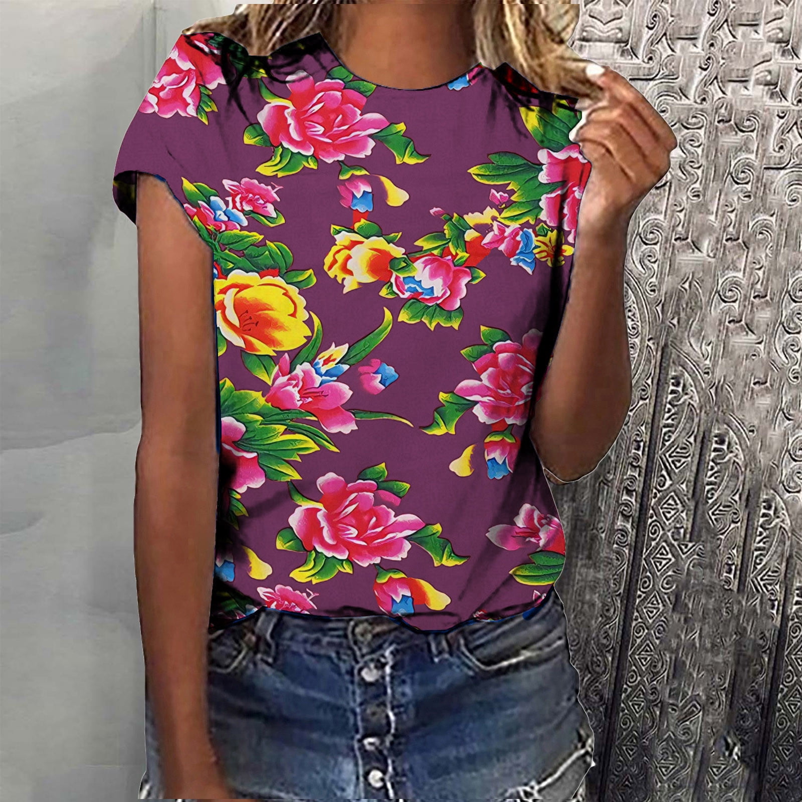 GaThRRgYP Spring Tops for Women 2025,Womens Plus Size Tops Clearance ...