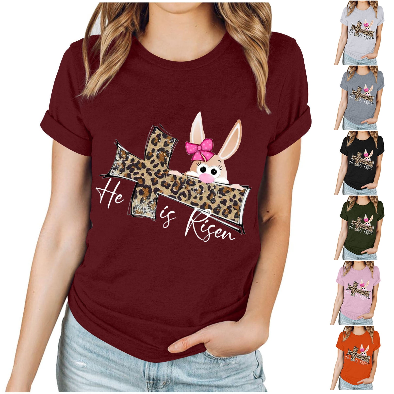 Spring Saving!YANHAIGONG Easter Shirts for Women 2024 ,Loose Easter ...