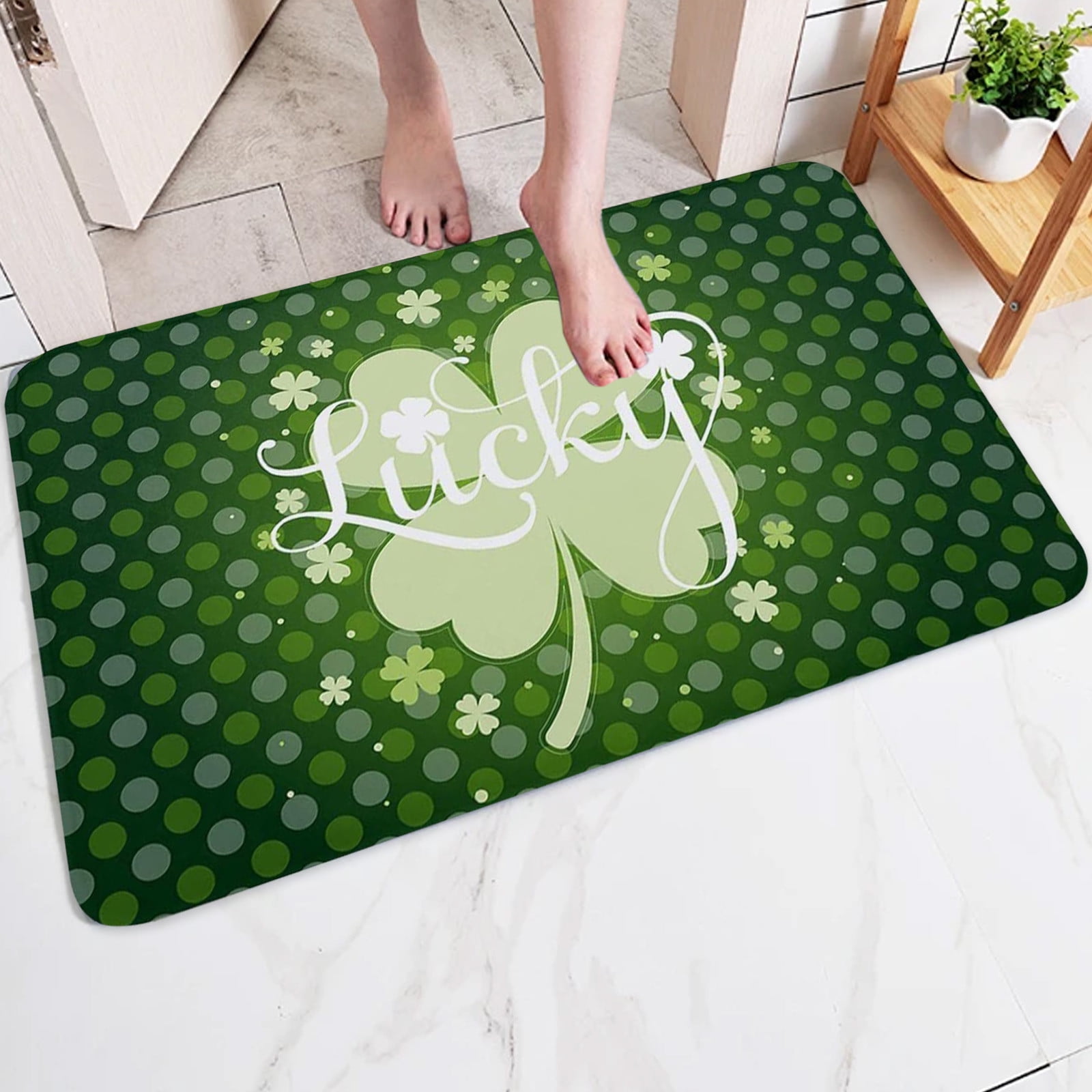 Spring Savings Egmy1 St. Patrick's Three Leaf Grass Mat Porch Entrance ...