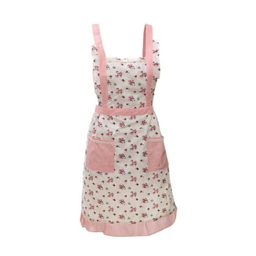 Mainstays Chef Kitchen Apron, 28" x 32" Floral Cotton Bib Apron with ...