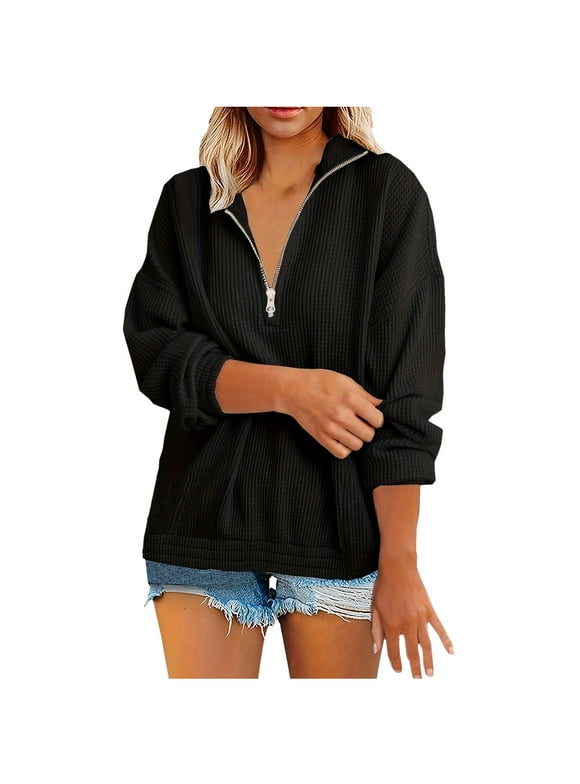Zippered Sweatshirt Without Hood