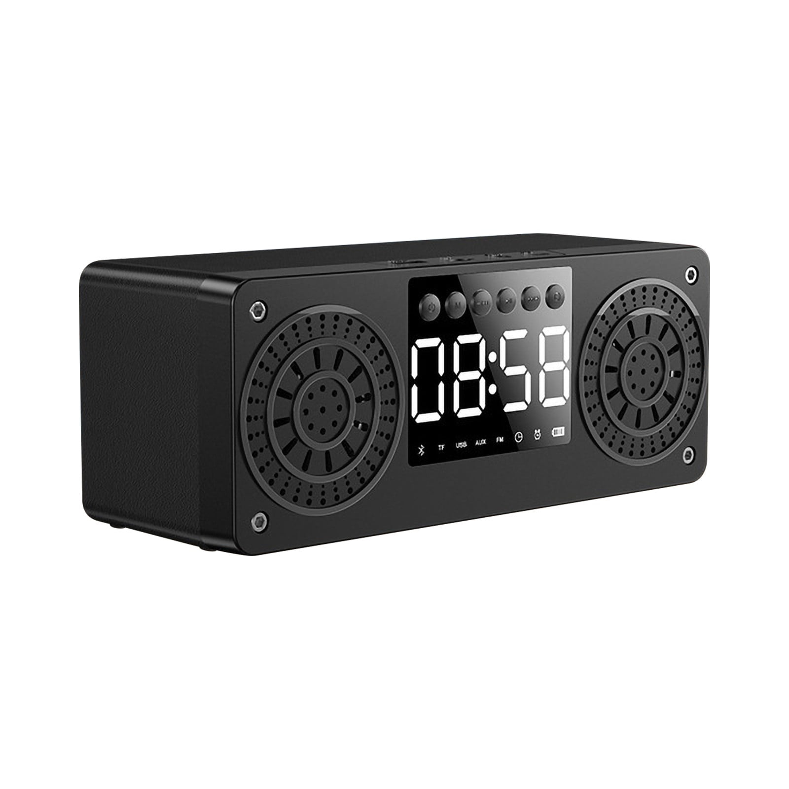 Spring Savings! Outoloxit New Wooden Bluetooth Speakers Clock Alarm ...