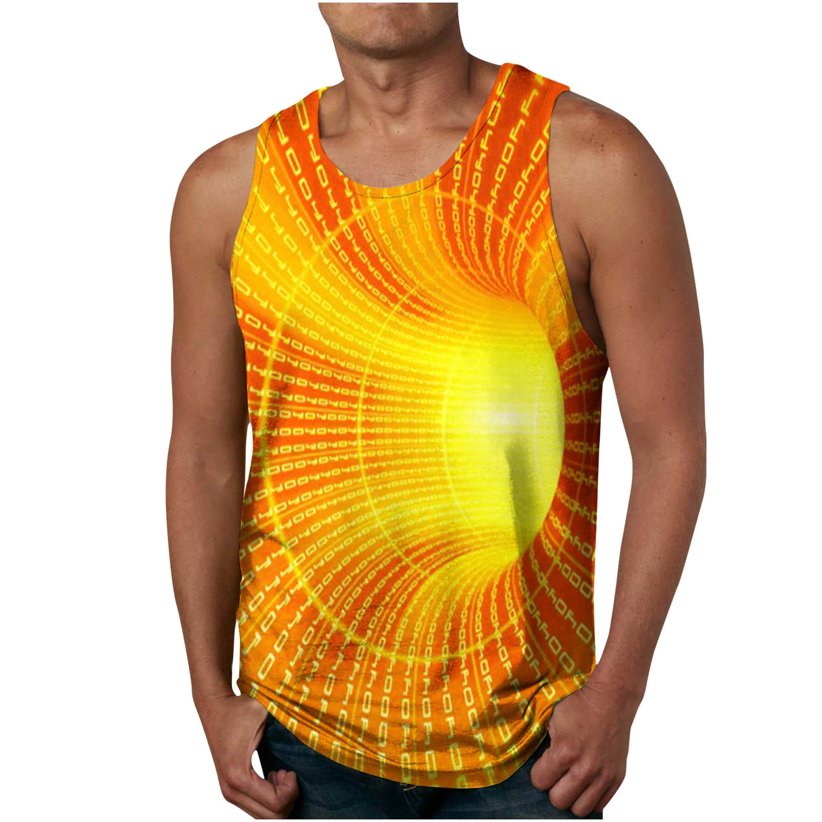 Spring Savings Pitauce Tank Tops Men Casual Summer Fashion Casual Beach ...