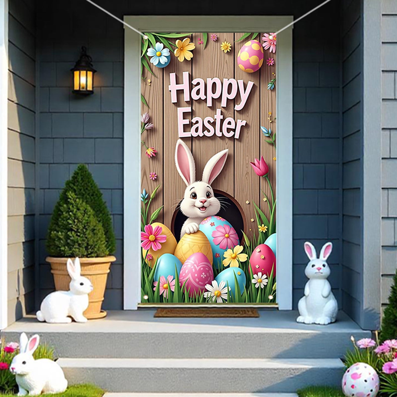 Spring Savings tupukom Easter Decorations Indoors Easter Door Flag ...