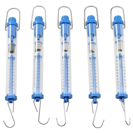 Spring Scale TAODAN 5PCS 5 Sizes Scientific Plastic Transparent Tubular Spring Balance, Hanging ...