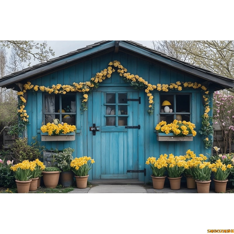 Spring Sce Photography Background Wood Door Flowers Tulip Kids Birthday ...