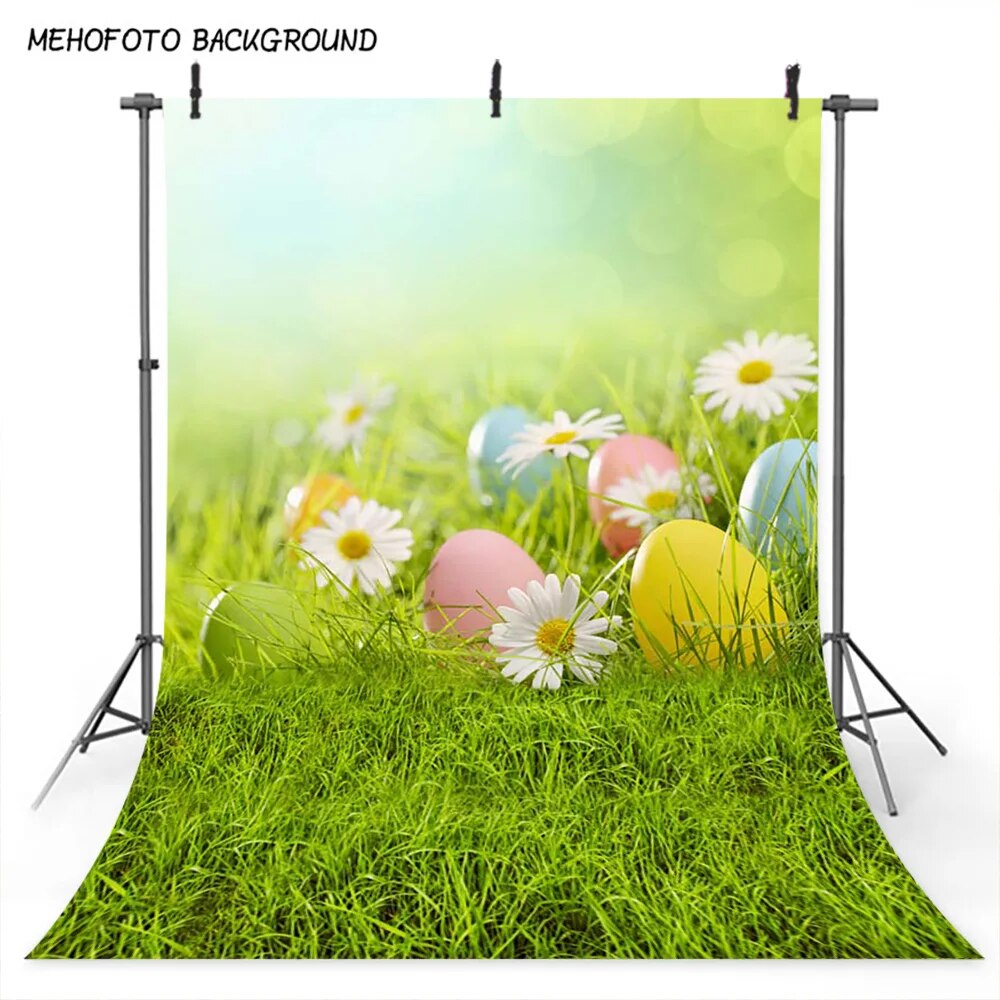 Spring Scenery Backdrop Easter Egg Grassland Fairy Tale Forest Children ...