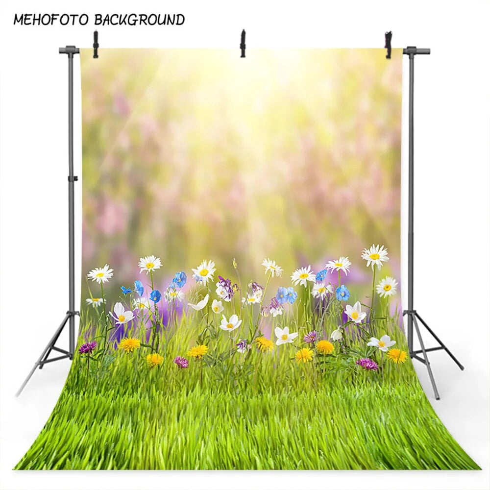 Spring Scenery Backdrop Easter Egg Grassland Fairy Tale Forest Children ...